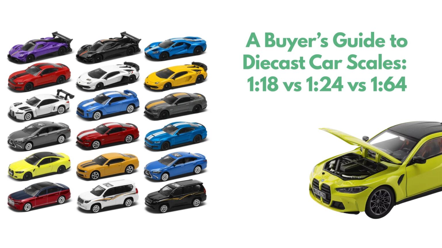 Diecast Car Scale Guide: 1:18 vs 1:24 vs 1:64 Compared