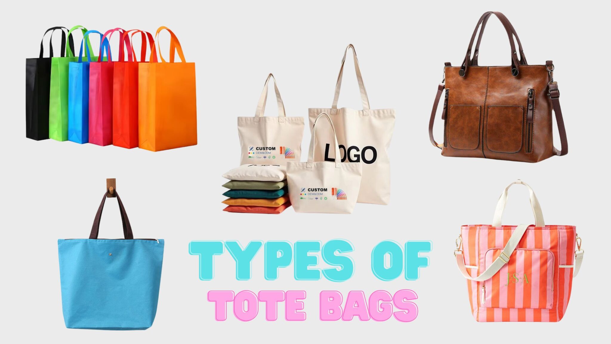 Guide to Types of Tote Bags: Choosing the Right Promotional Powerhouse ...